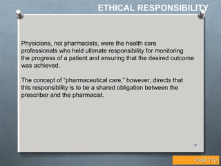 Ethics and Professionalism in Pharmacy | PPT