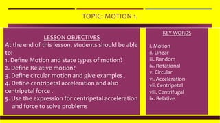 Motion in Physics-Week Four Motion 1.pptx