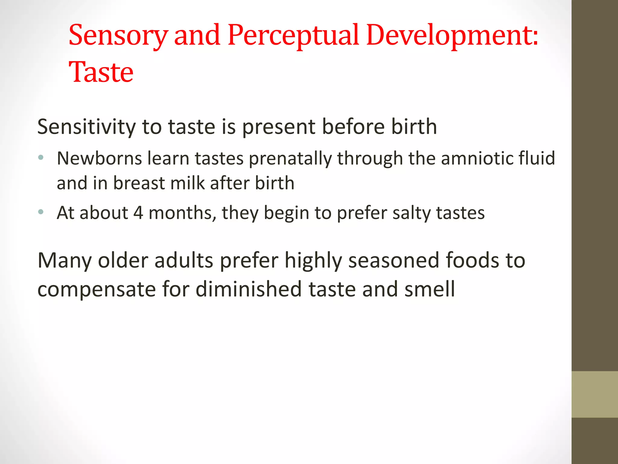 Week 4 Motor, Sensory, & Perceptual Development | PPTX