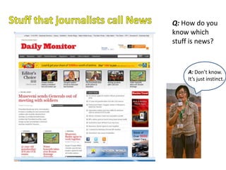 News values, gatekeeping, framing, agenda-setting and peace journalism ...