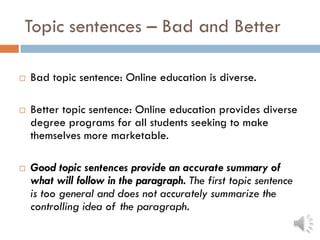 Week4 powerpointtopicsentences | PPTX