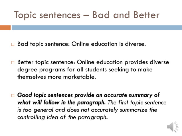 Week4 powerpointtopicsentences | PPT