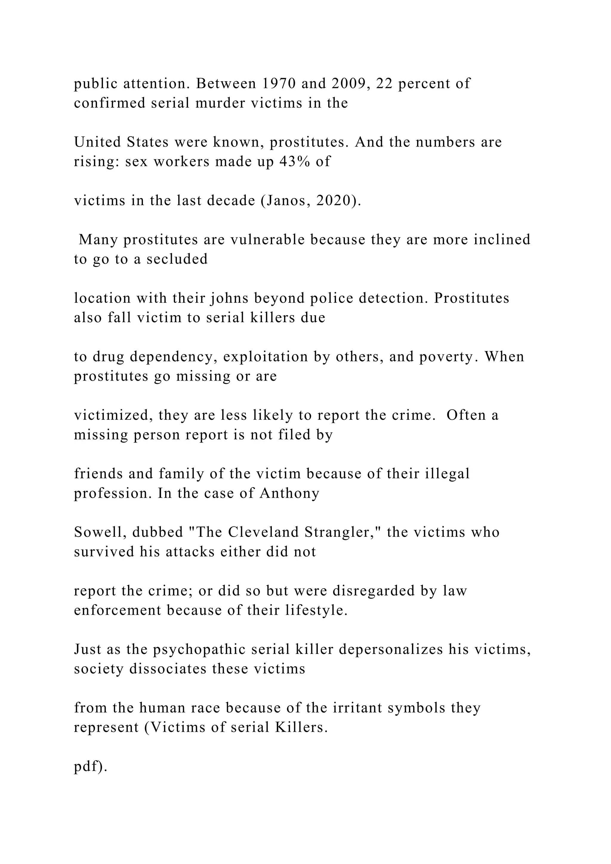 Week 4 Profiling and VictimsOne of the most horrific nightmares.docx ...