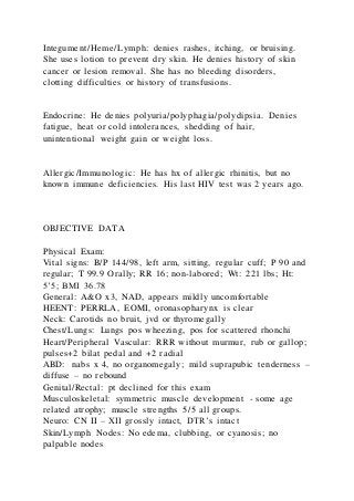 Week 4Skin Comprehensive SOAP Note TemplatePatient Ini | PDF