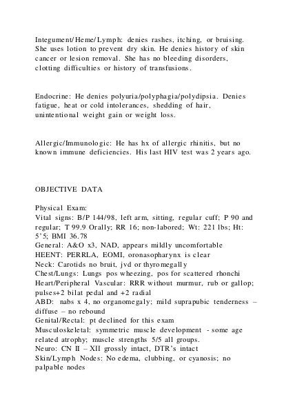 Week 4Skin Comprehensive SOAP Note TemplatePatient Ini | PDF