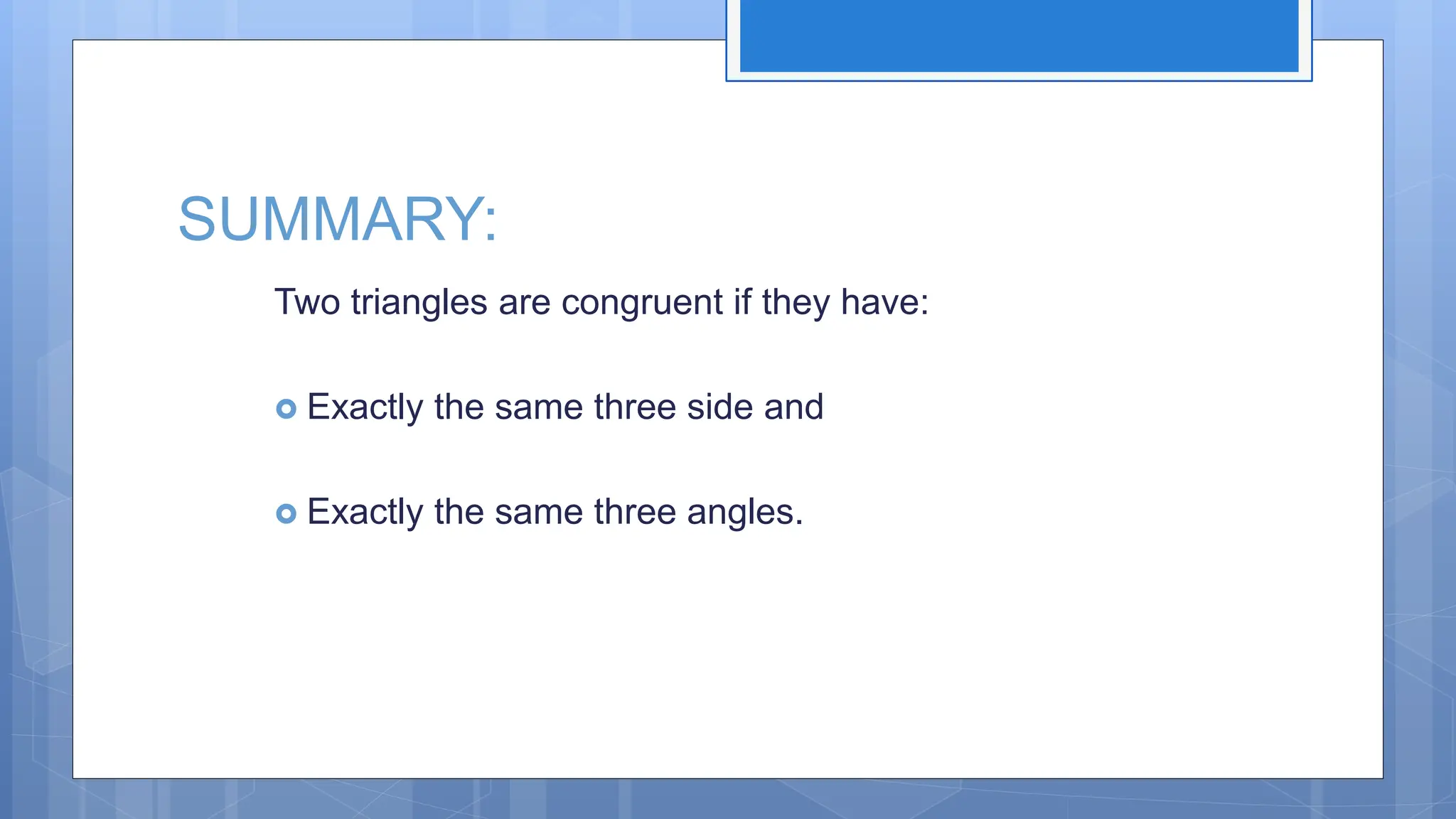 week 4 sss, sas, asa, saa.pptx MATH GRADE 8 | PPTX