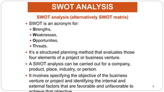 MIS 49100 Week 4 SWOT Analysis (or SWOT Matrix) | PPTX