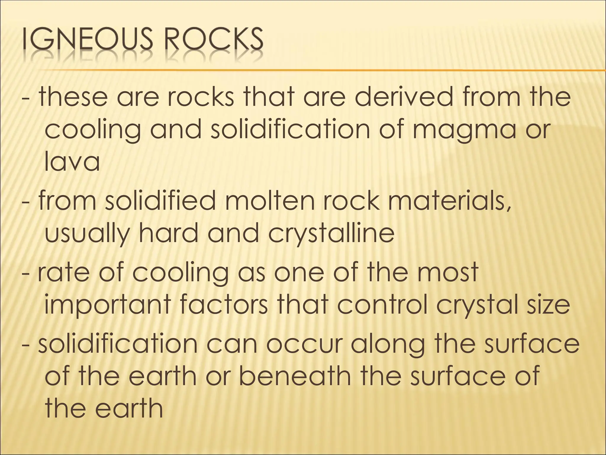 Week 4_Three types of rocks_powerpoint presentation | PPT