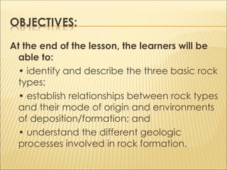 Week 4_Three types of rocks_powerpoint presentation | PPT