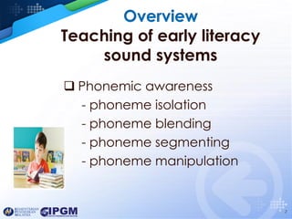 Week 4 topic 4 phonemic awareness isolation and blending c&l | PDF