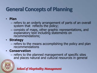 TOUR 104 Week 4 tourism planning | PPT