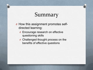 Self Directed Learning Presentation | PPT