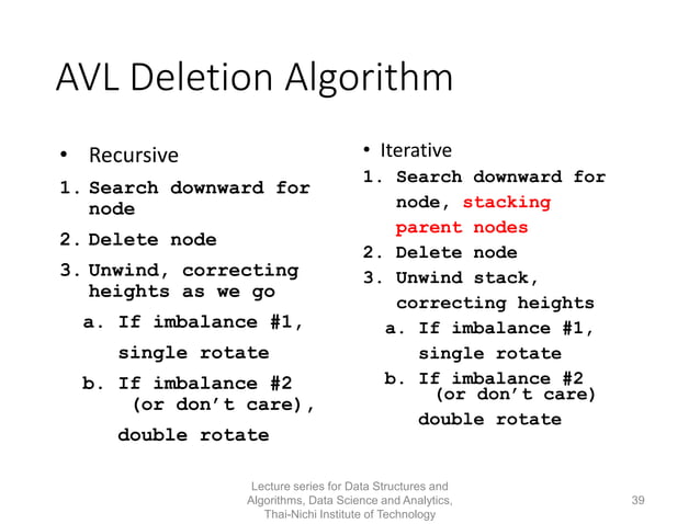 Data Structures and Algorithm - Week 5 - AVL Trees | PPT