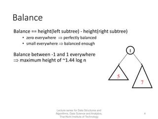 Data Structures and Algorithm - Week 5 - AVL Trees | PPT