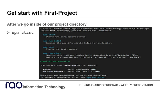 Overview of React.JS - Internship Presentation - Week 5 | PDF