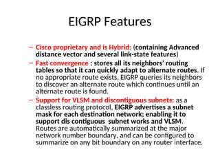 Introduction to EIGRP ppt notes - learn to day. | PPT