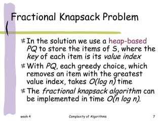 Knapsack prooblem using greedy based algoithm | PPT