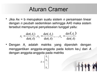 Mencari Determinan pada Matriks Persegi | PPTX