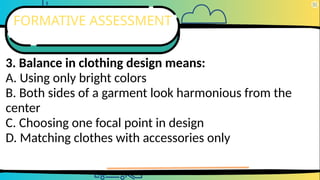 EXPLAIN THE ELEMENTS AND PRINCIPLES OF DESIGN IN GARMENT CONSTRUCTION ...