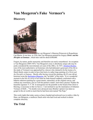Week 5 2nd Van Meegeren File | DOC
