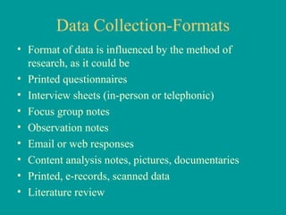Business Research Methods. data collection preparation and analysis | PPT