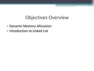 Dynamic Memory & Linked Lists | PPT