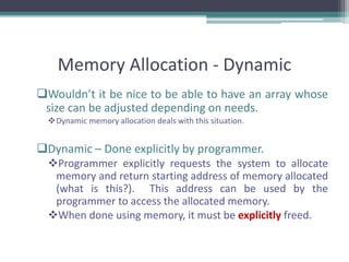 Dynamic Memory & Linked Lists | PPT