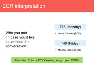 Week 5 - Tutorial 3 - ECR Interpretation | PPT