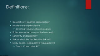 Week 5 - Epidemiology, distribution and determinants of health-related ...