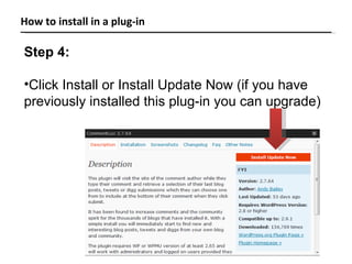 Week 5 - Introduction to plug-ins and widgets | PPT