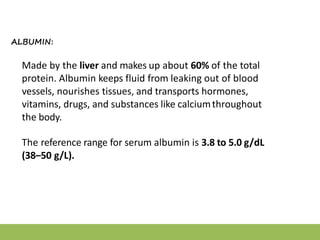 WEEK 5 - Proteins.pptx | Blood Disorders | Diseases and Conditions