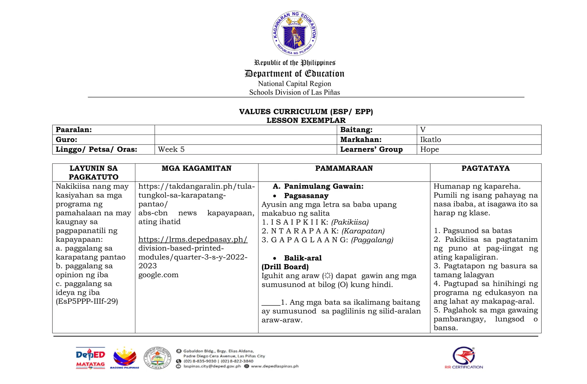 WEEK 5-VALUES ghgbnnv LESSON EXEMPLAR.pdf