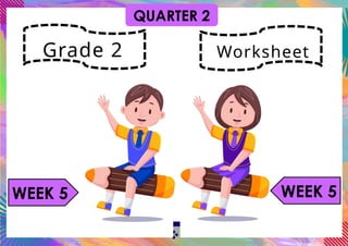 week 5 worksheets in grade 2 worksheets worksheets | PPTX