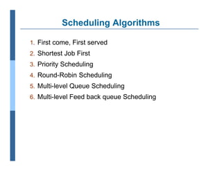 Week 5a.pptx of cpu scheduling operating system class | PPT