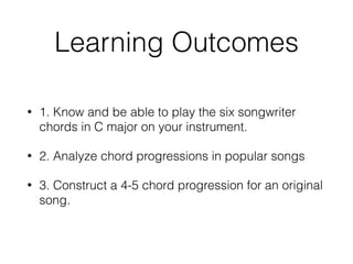 Certificate Songwriting, Week 5b - Chords | PPT