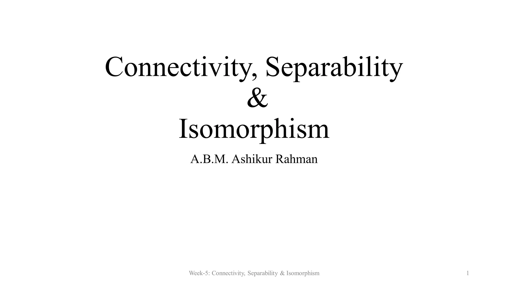 Graph Theory: Connectivity & Isomorphism | PDF