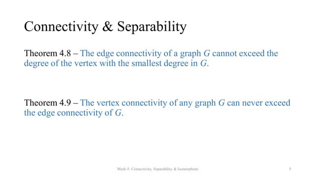 Graph Theory Connectivity And Isomorphism Ppt 