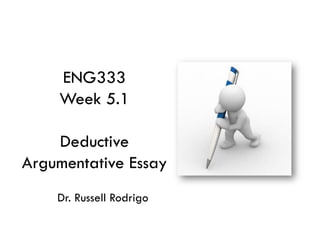 Week 5 deductive essay writing copy | PPT