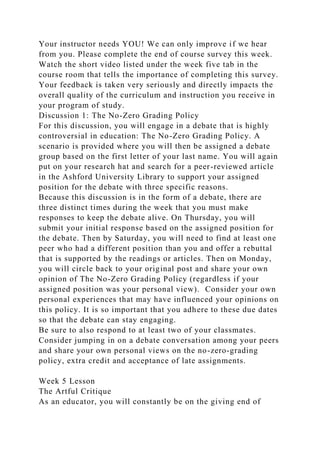 Week 5 Discussion The No-Zero Grading Policy Debate[WLO1] [CLOs.docx
