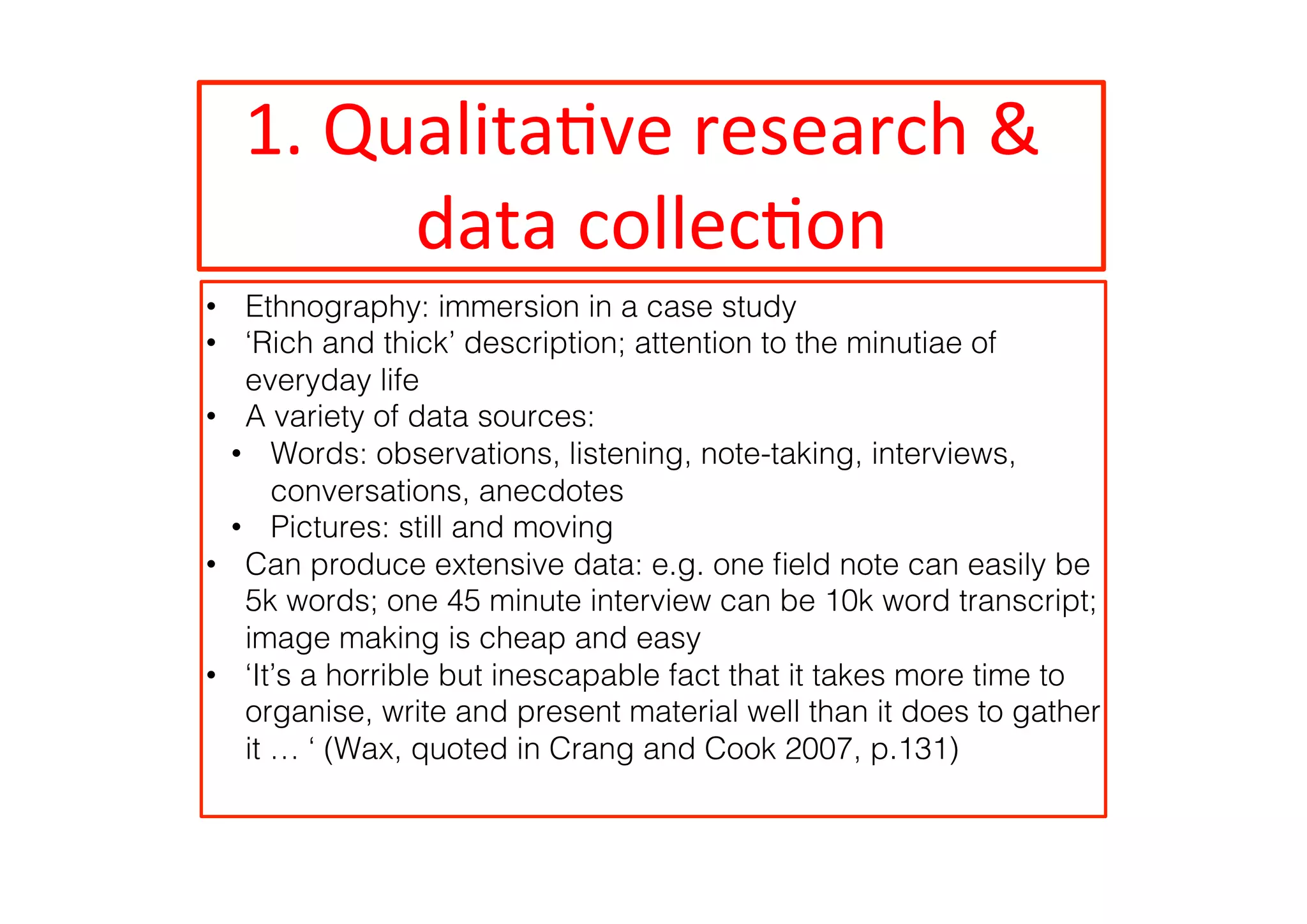 ETHNOGRAPHY II: Data Analysis & Writing Ethnography | PDF