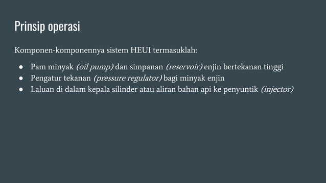 HEUI, Injector Nozzle, Pre-Heating systems _ Vacuum Pump.pptx