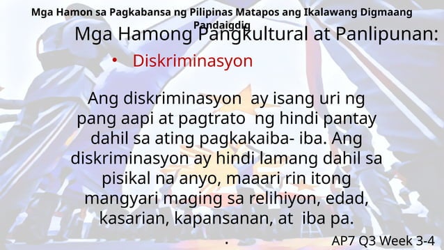 WEEK5_Mga Hamon sa Pagkabansa ng Pilipinas.pptx