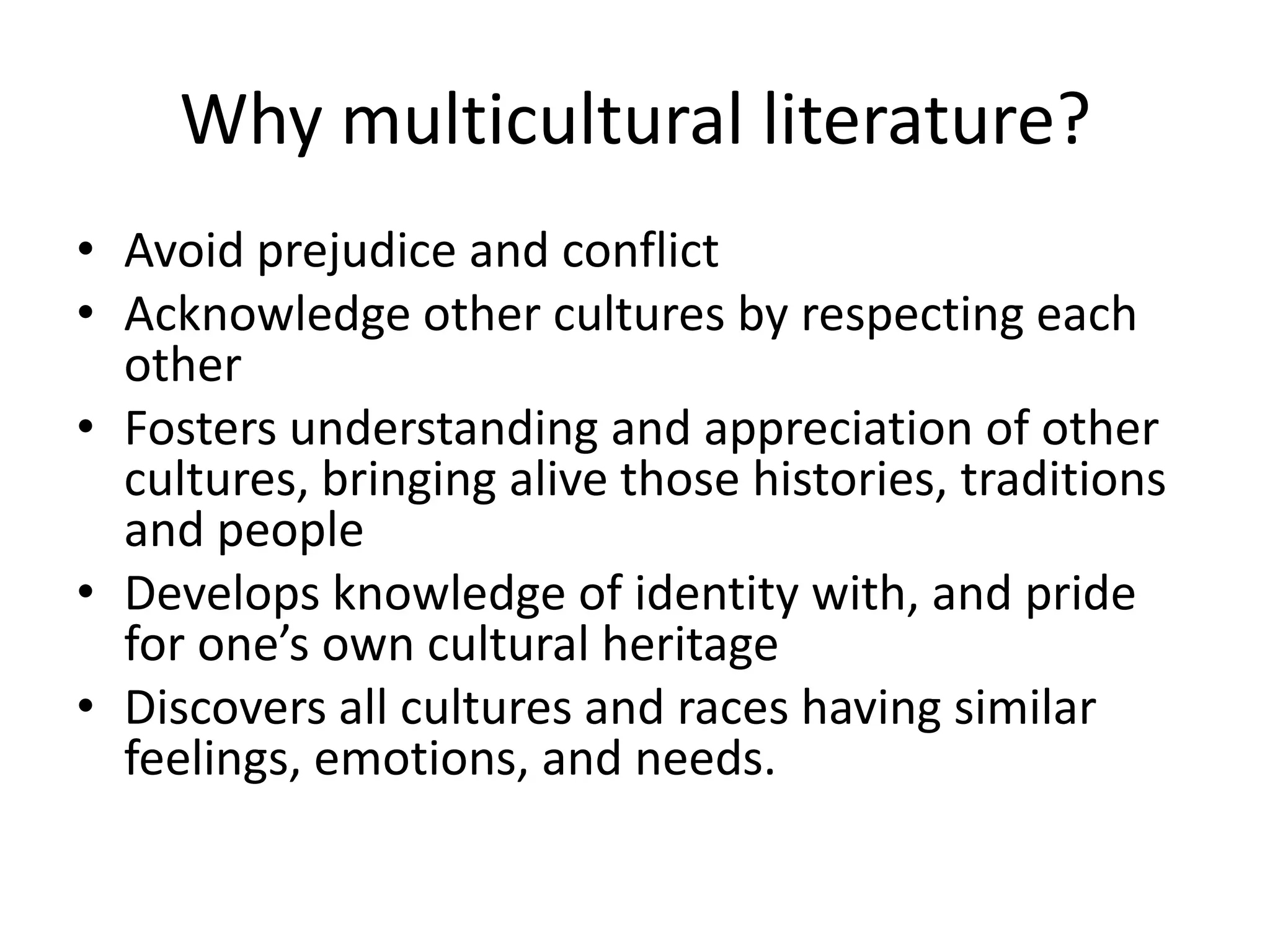 Week 5 multicultural literature | PPTX