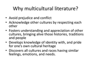 Week 5 multicultural literature | PPTX