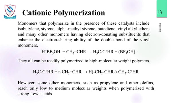 types of polymerization (Polymerization reaction | PPTX | Chemistry ...