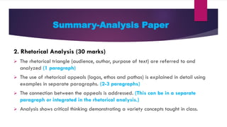 Week 5 rhetorical analysis (written) | PPT