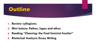 Week 5 rhetorical analysis (written) copy | PPT