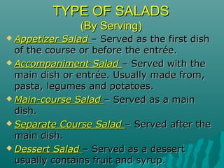 Salads and Salad dressing | PPT