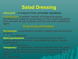 Salads and Salad dressing | PPT