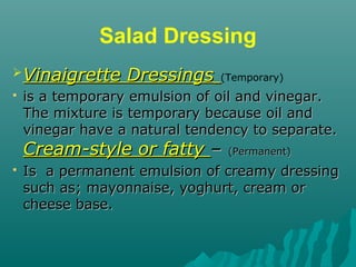 Salads and Salad dressing | PPT